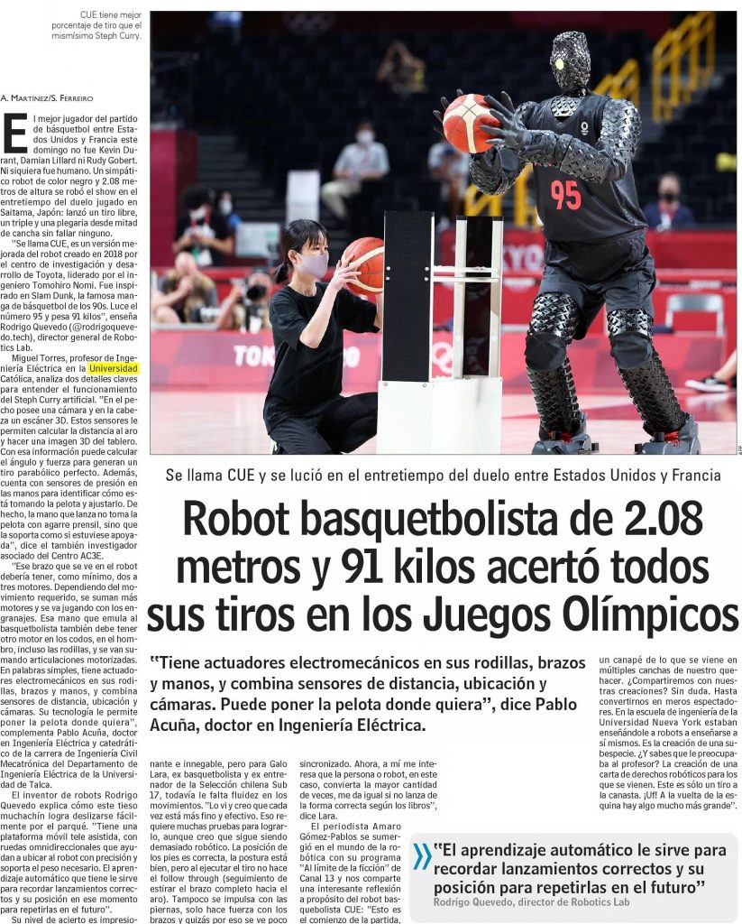 Robot basquetbolista de 2. 08 metros y 91 kilos acertó todos sus tiros ...