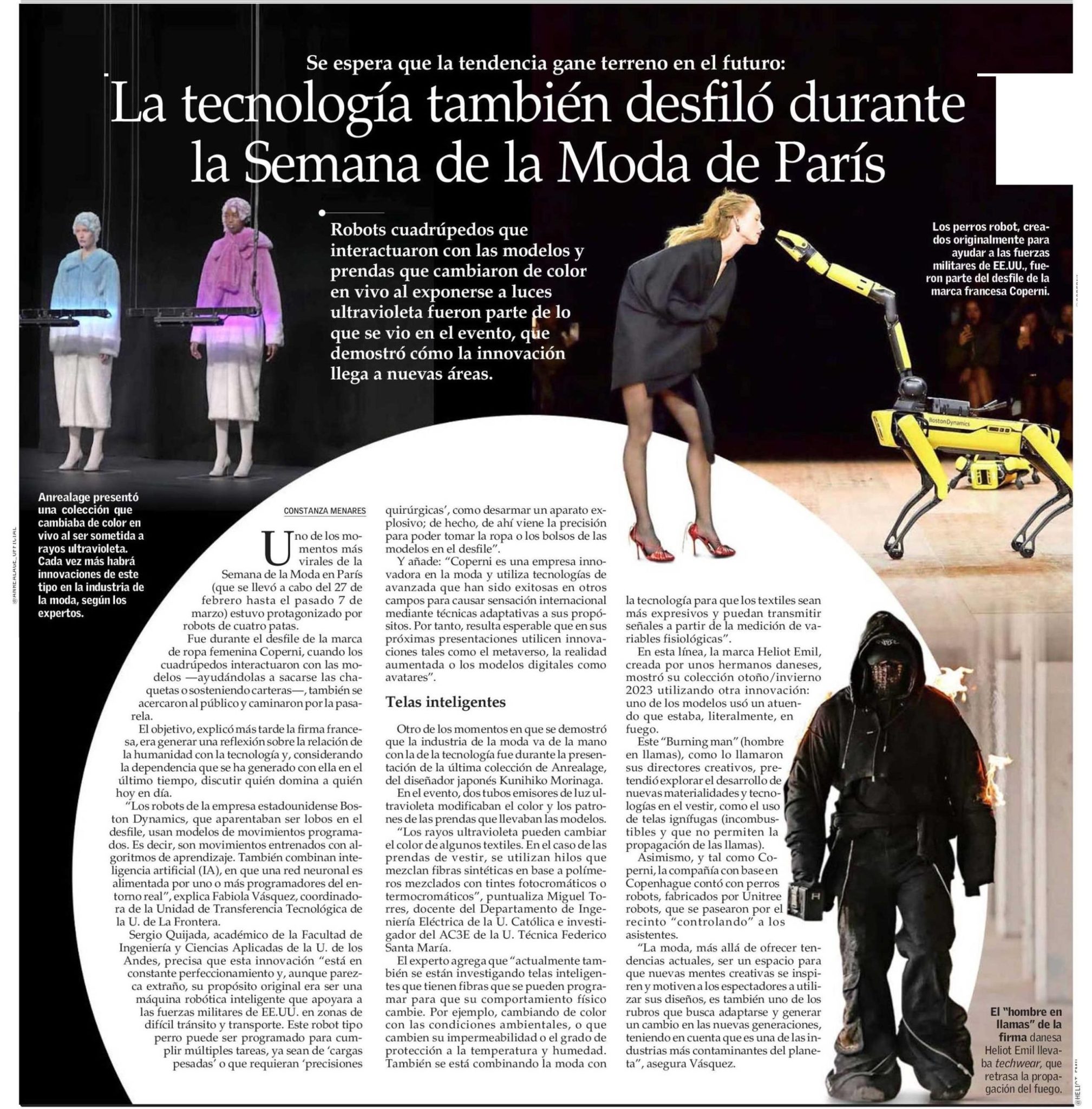 La tecnología también desfiló durante la Semana de la Moda de París ...
