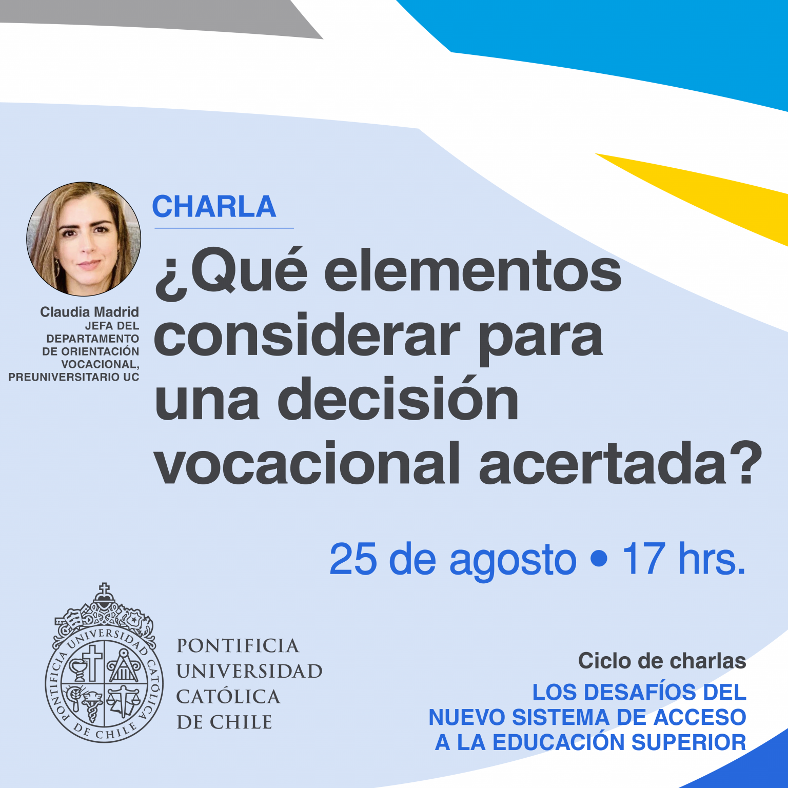 Charla: ¿Qué elementos considerar para la elección vocacional ...